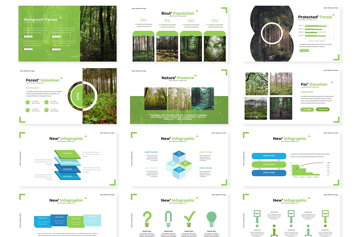 The Forest - Powerpoint Template, a Presentation Template by AQR Studio