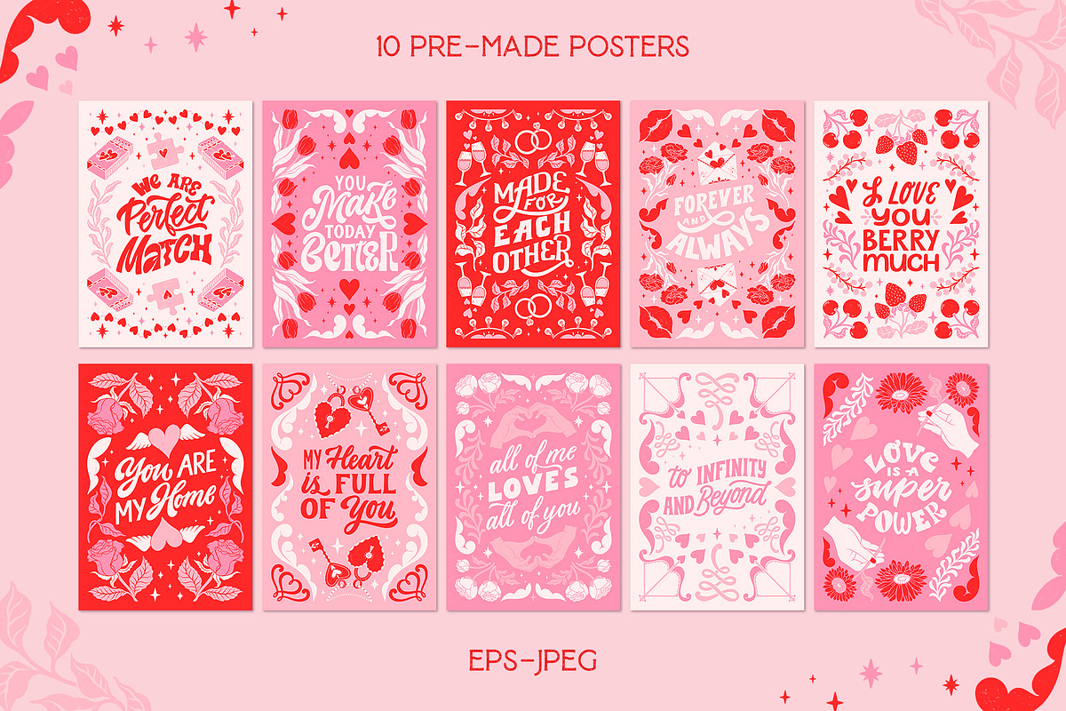 Love Quotes & Valentine Clipart, an Illustration by ElenKoss