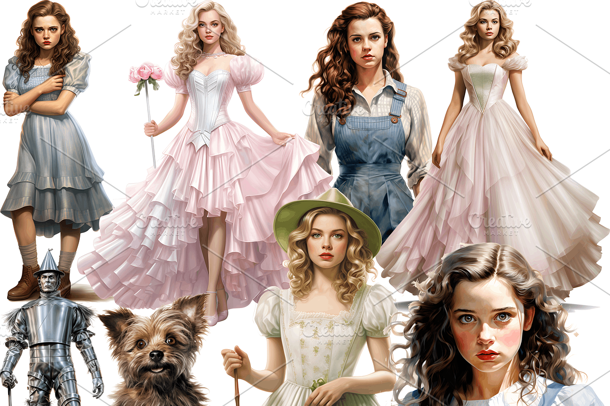 Watercolor Wizard Of Oz Clipart, an Object Graphic by ArtisticTimberStudio