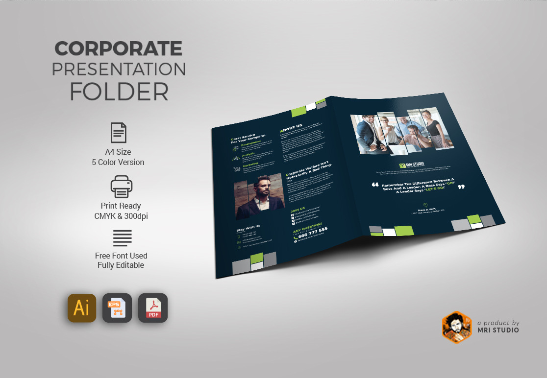 Presentation Folder Template, a Presentation Template by MRI STUDIO