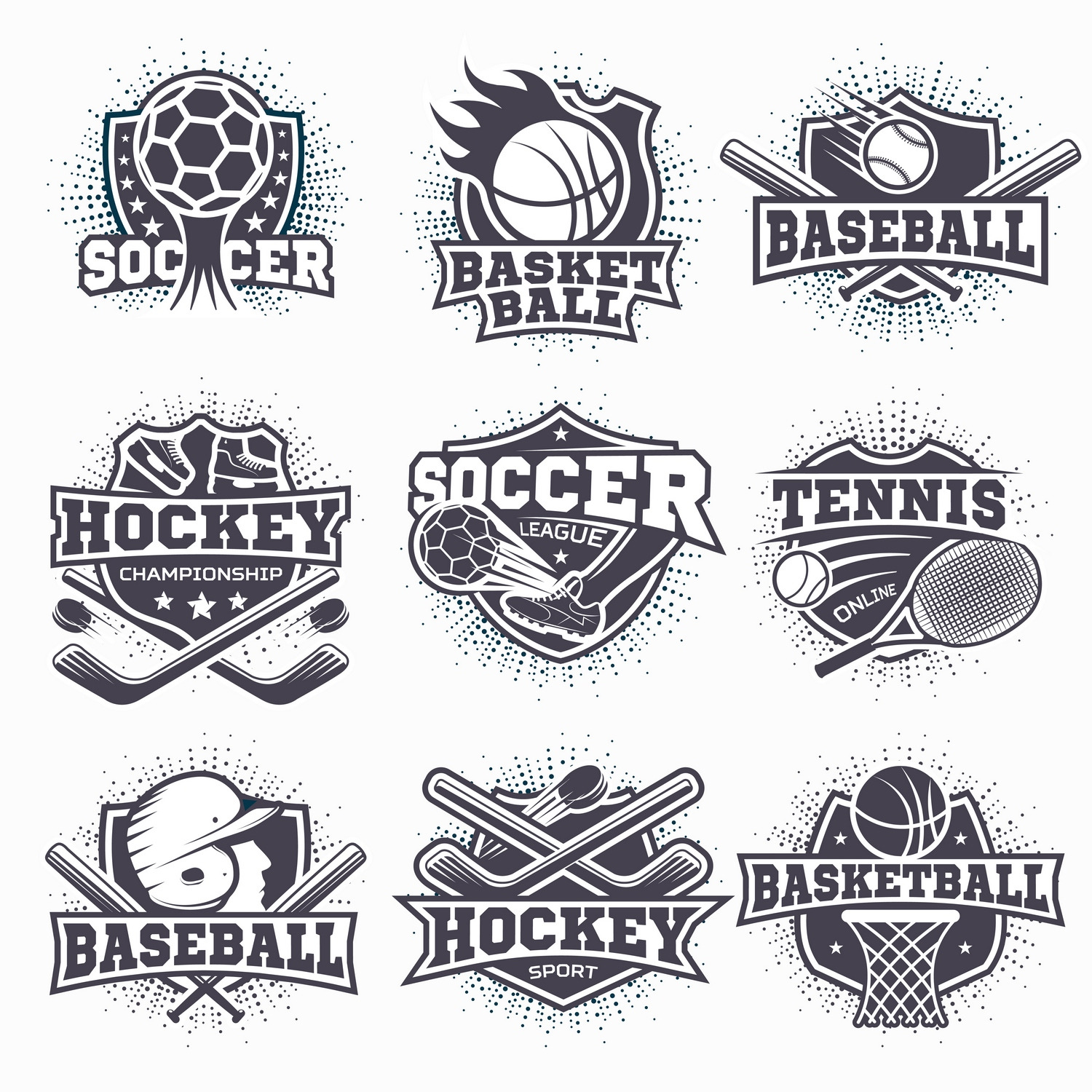 Set of sport logos | Branding & Logo Templates ~ Creative Market