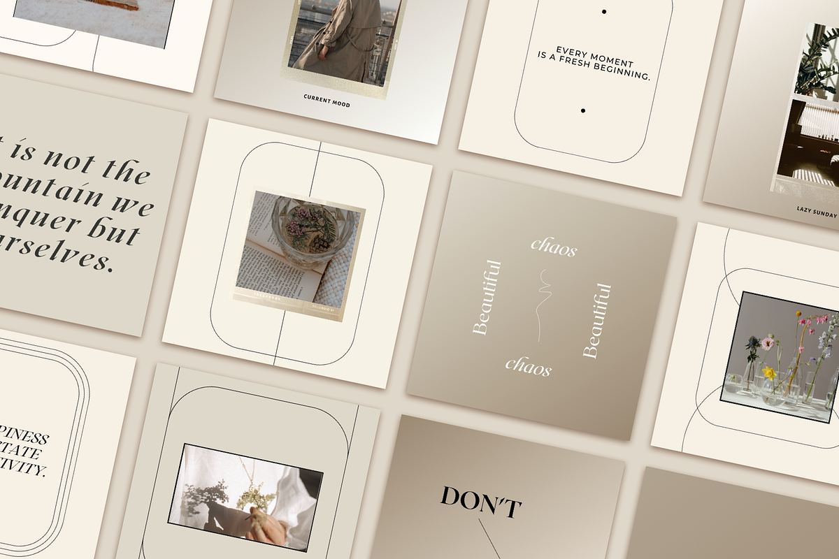 Instagram Template Earthy Tones, a Social Media Template by Bonumo