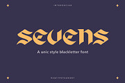 Sevens, a Blackletter Font by Rvq Type Foundry