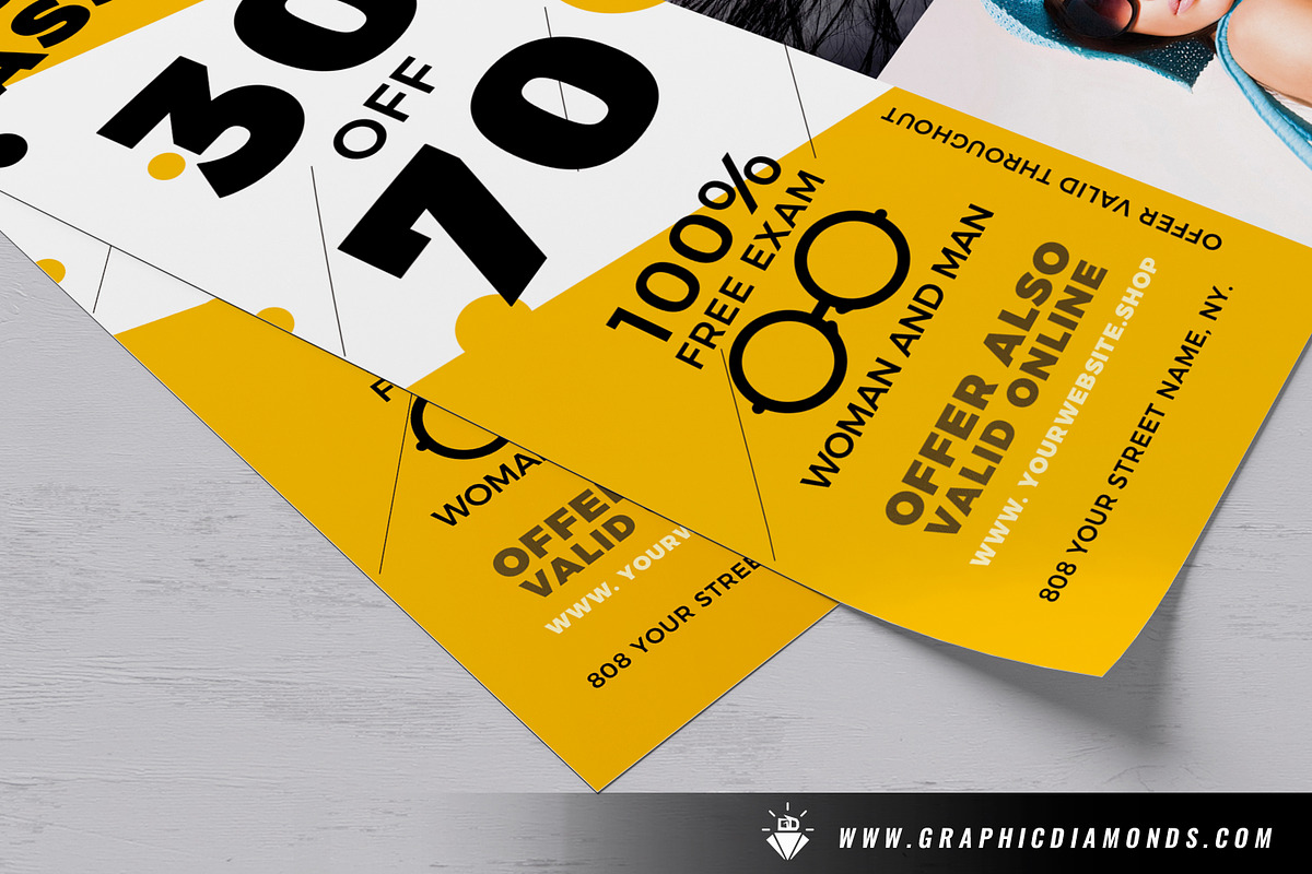Sunglasses Sales Flyer, a Flyer Template by GraphicDiamonds