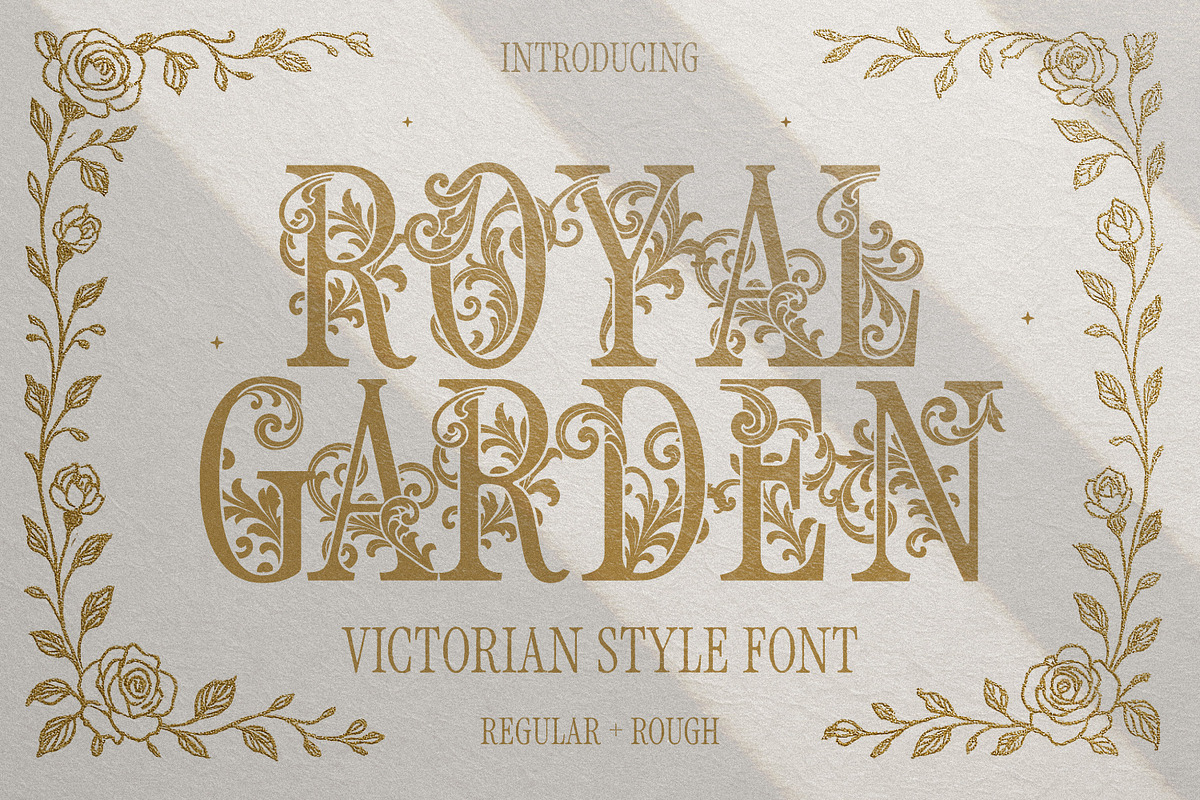 Royal Garden - Swirly Victorian Font, a Serif Font by AndrewPixelType
