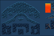 Lava Cave - Platformer Tileset | Illustrations ~ Creative Market