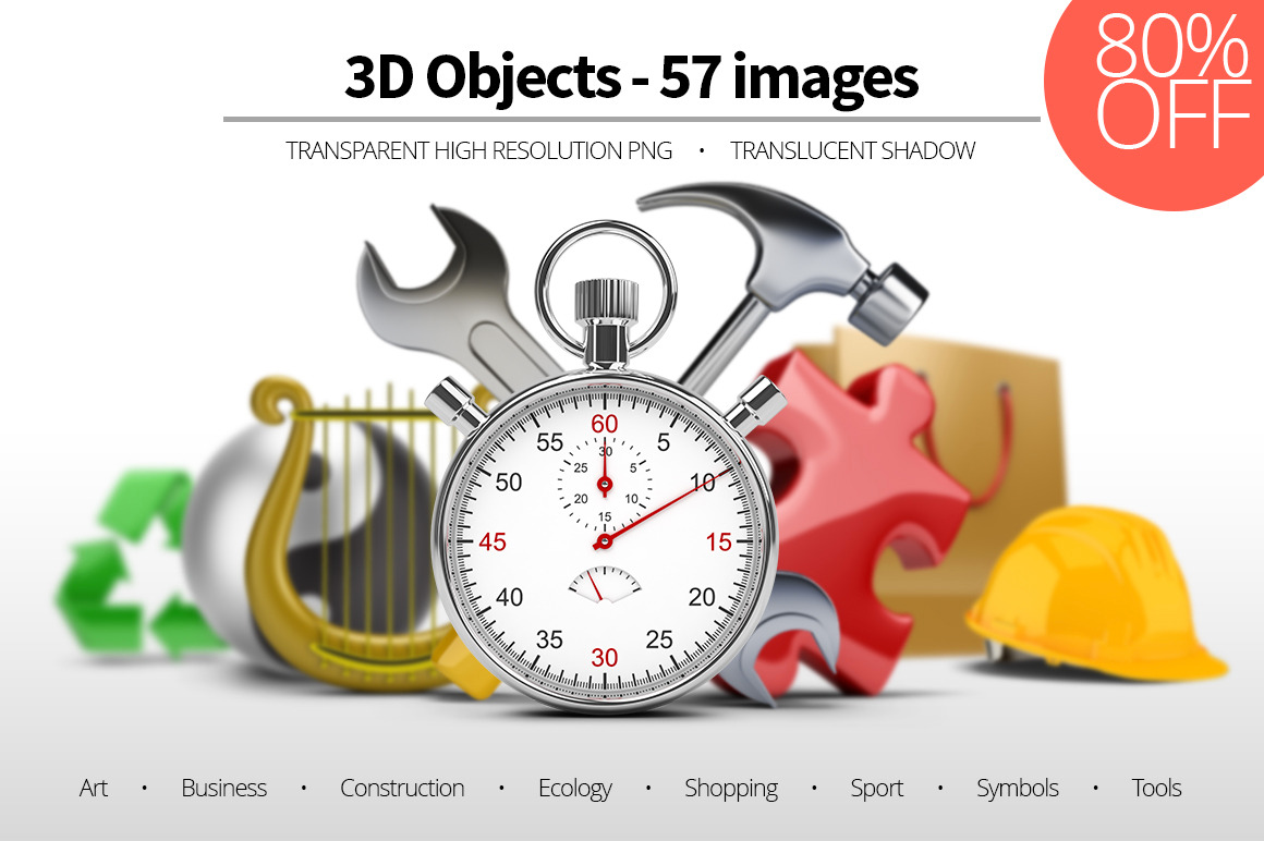 3D Objects - Set 01, an Object Graphic by Anatoly Maslennikov