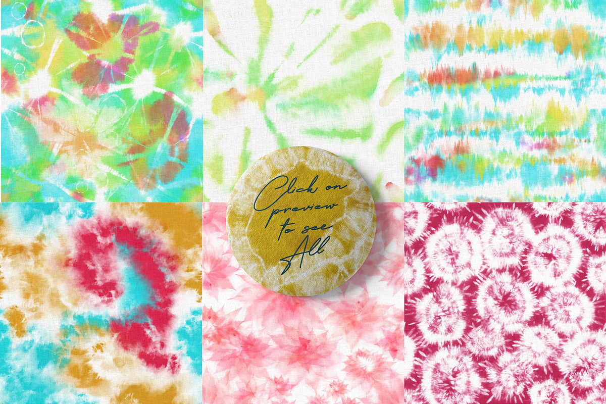 Summer Tie Dye Seamless Patterns, a Pattern Graphic by OlgaRom