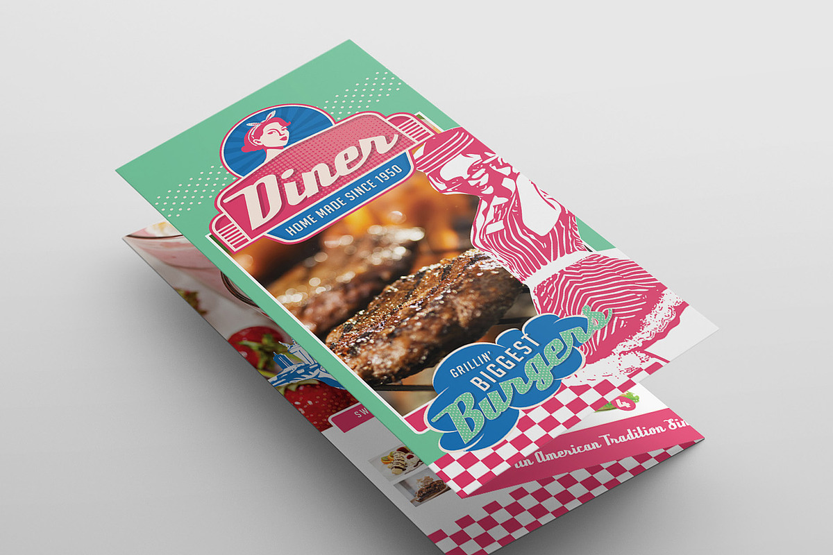 American Diner Menu Templates Pack, a Brochure Template by BrandPacks