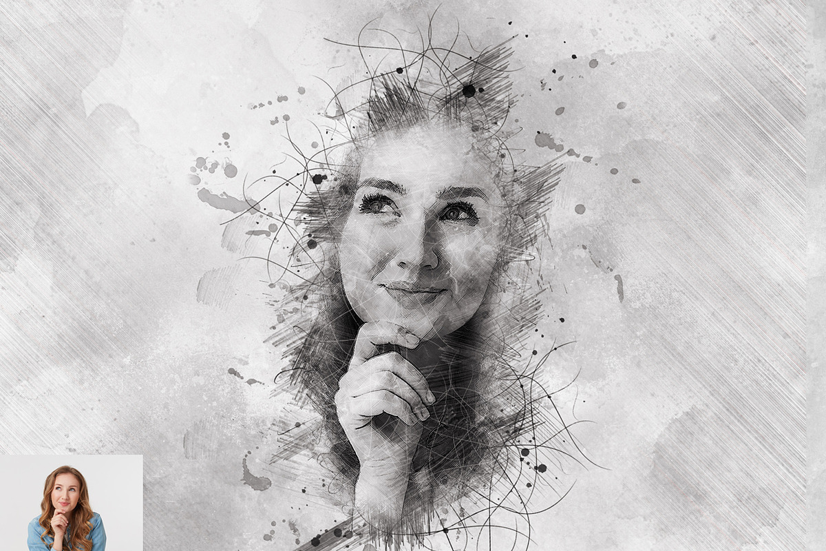 Hand Drawing Photoshop Action, an Action Add-On by Studio Retouch