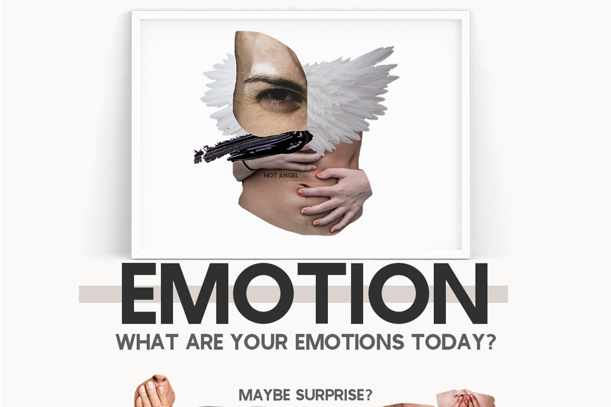 Emotion collage creator Cuts out, an Object Graphic by 60secondsArt