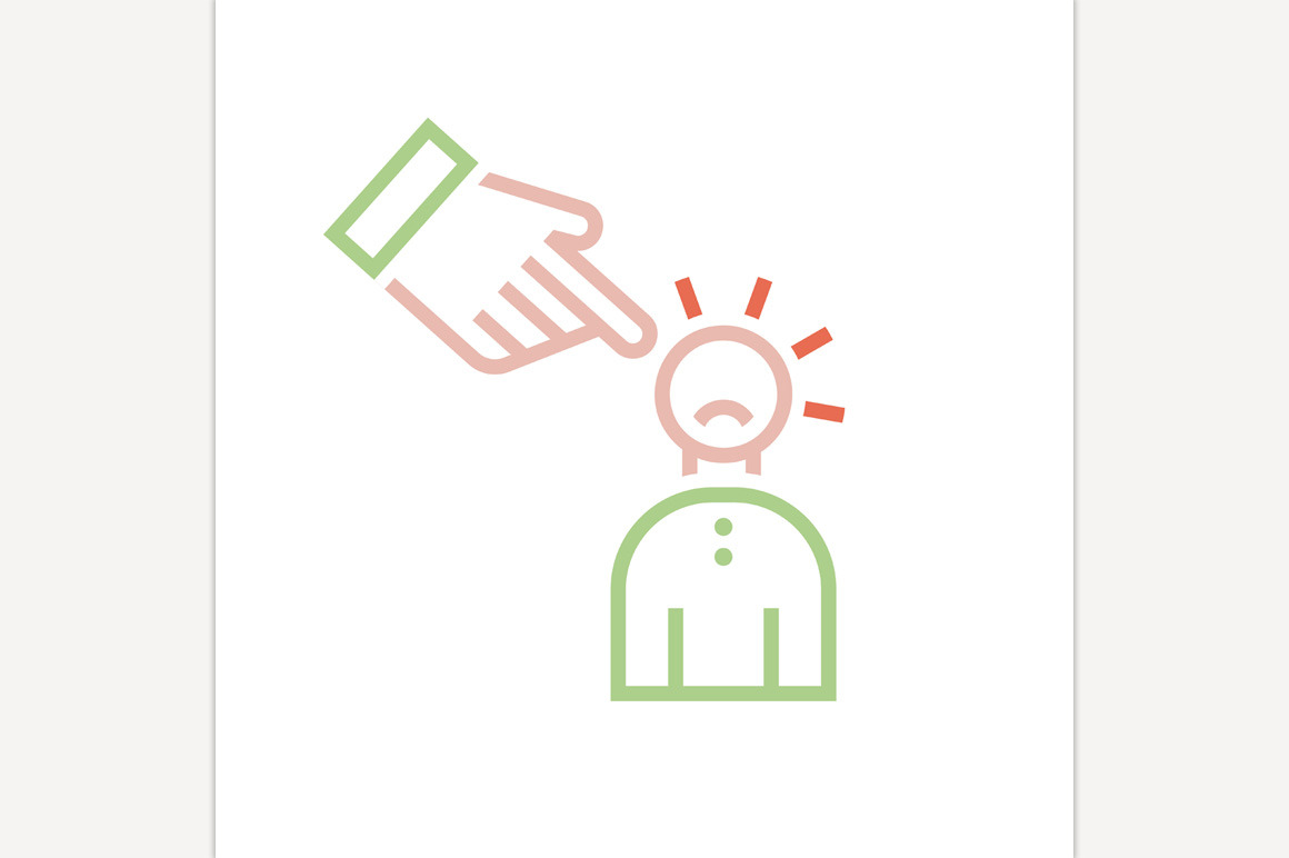 My fault icon, pictogram., an Outline Icon by Anna's Shop