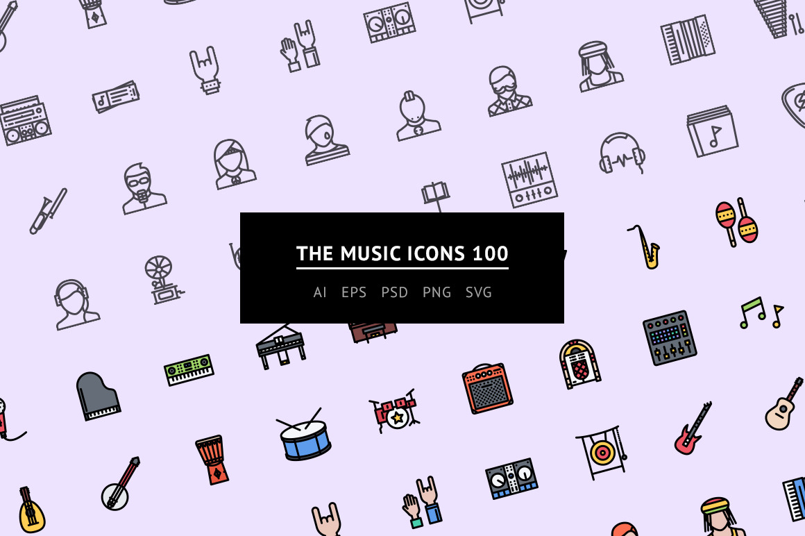 The Music Icons 100, a Duotone Icon by Last Spark