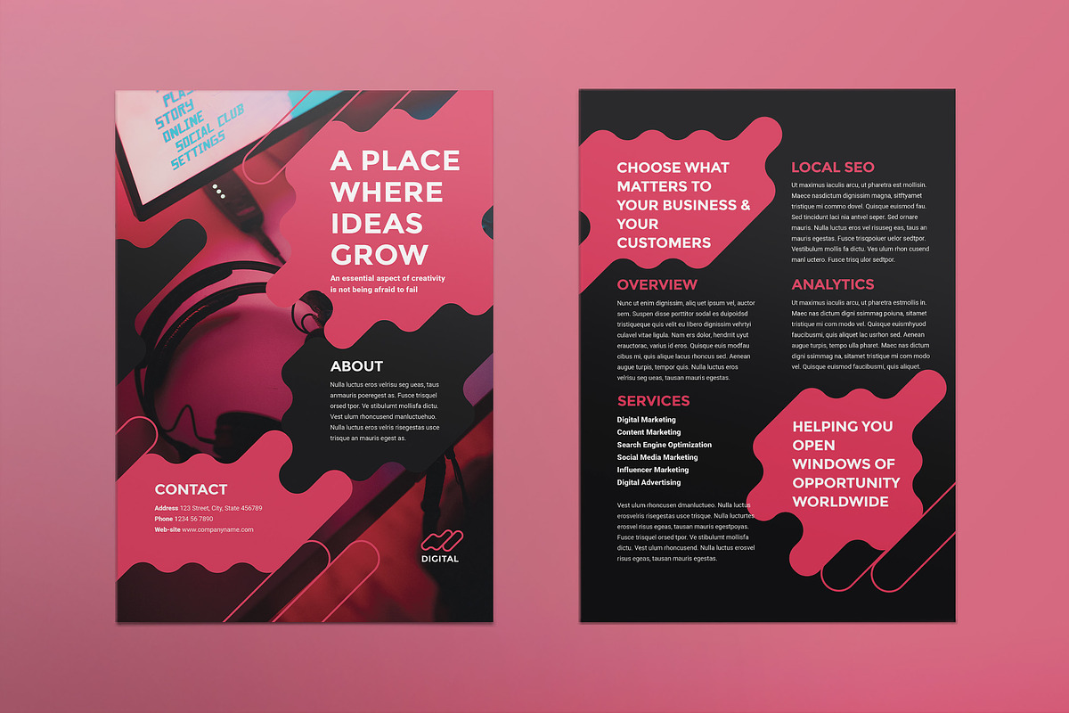 Digital Advert Agency Print Pack, a Marketing Template by TemplatesNow!