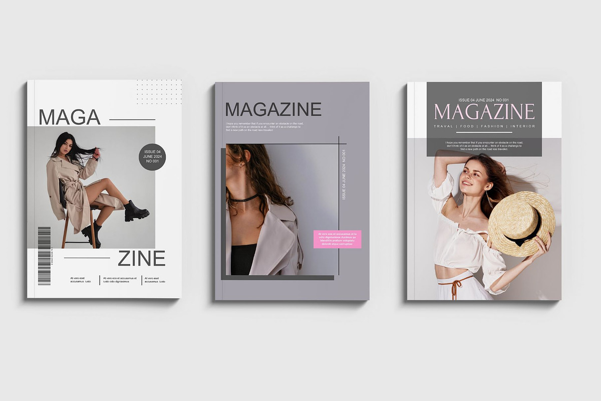 Minimal Magazine Cover Canva Templates