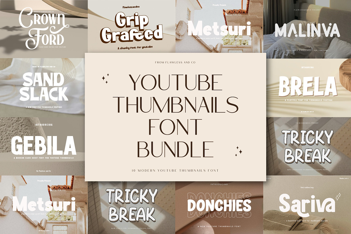 Thumbnails YouTube Font Bundle