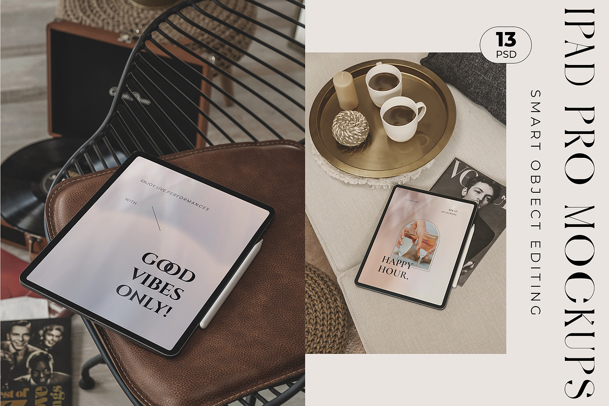 Ipad Pro Lifestyle Mockup Bundle