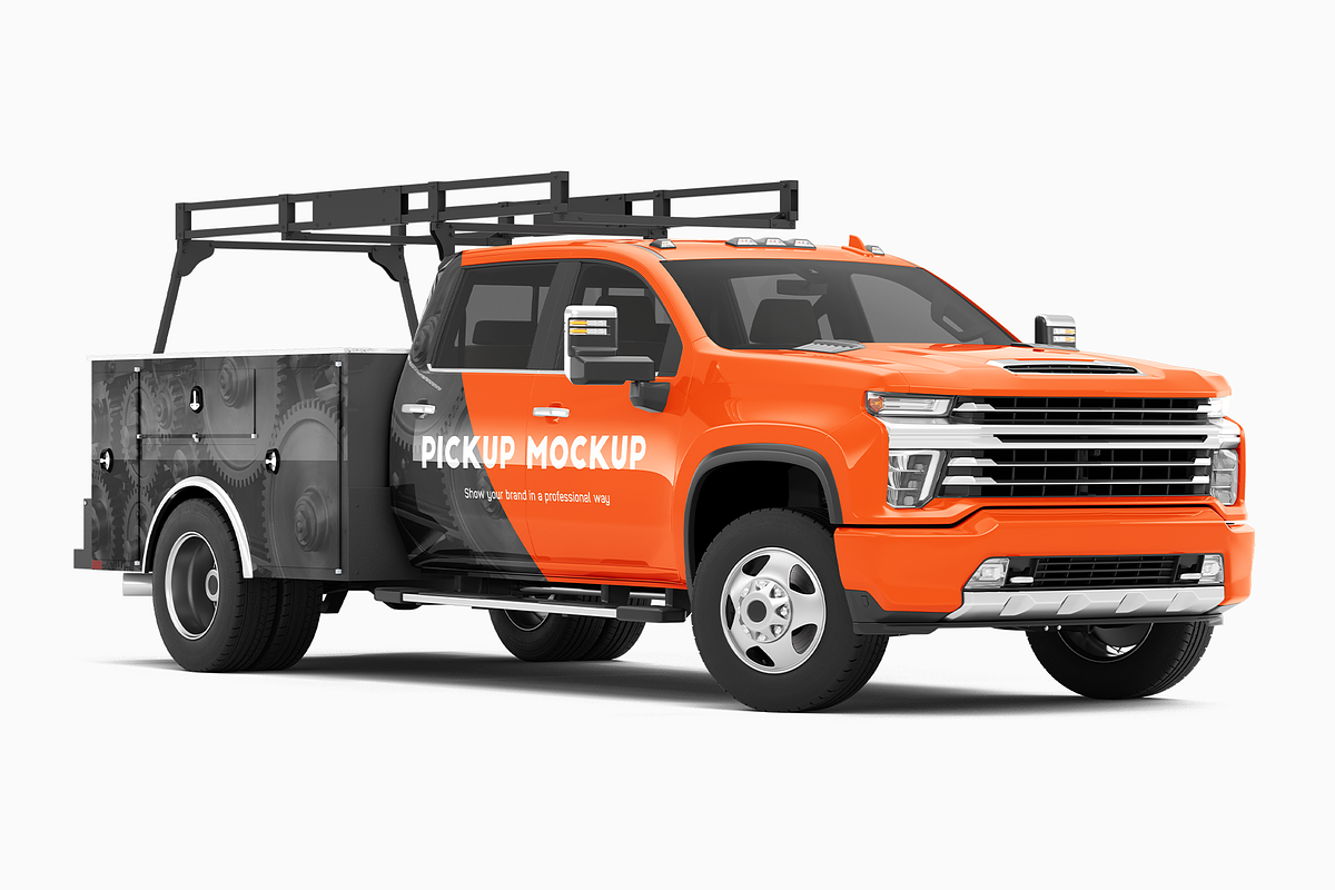 Chevy Silverado Service Body Mockup