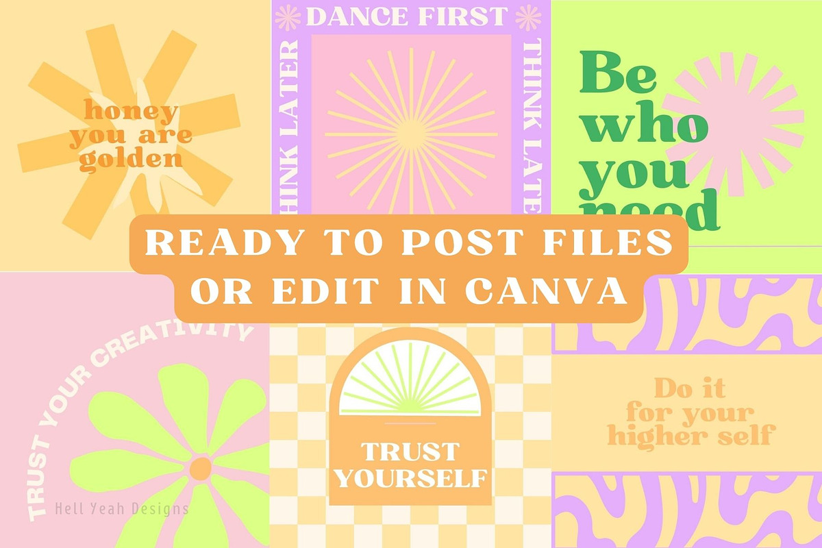Funky Motivational Quotes Templates, a Social Media Template by Hell ...
