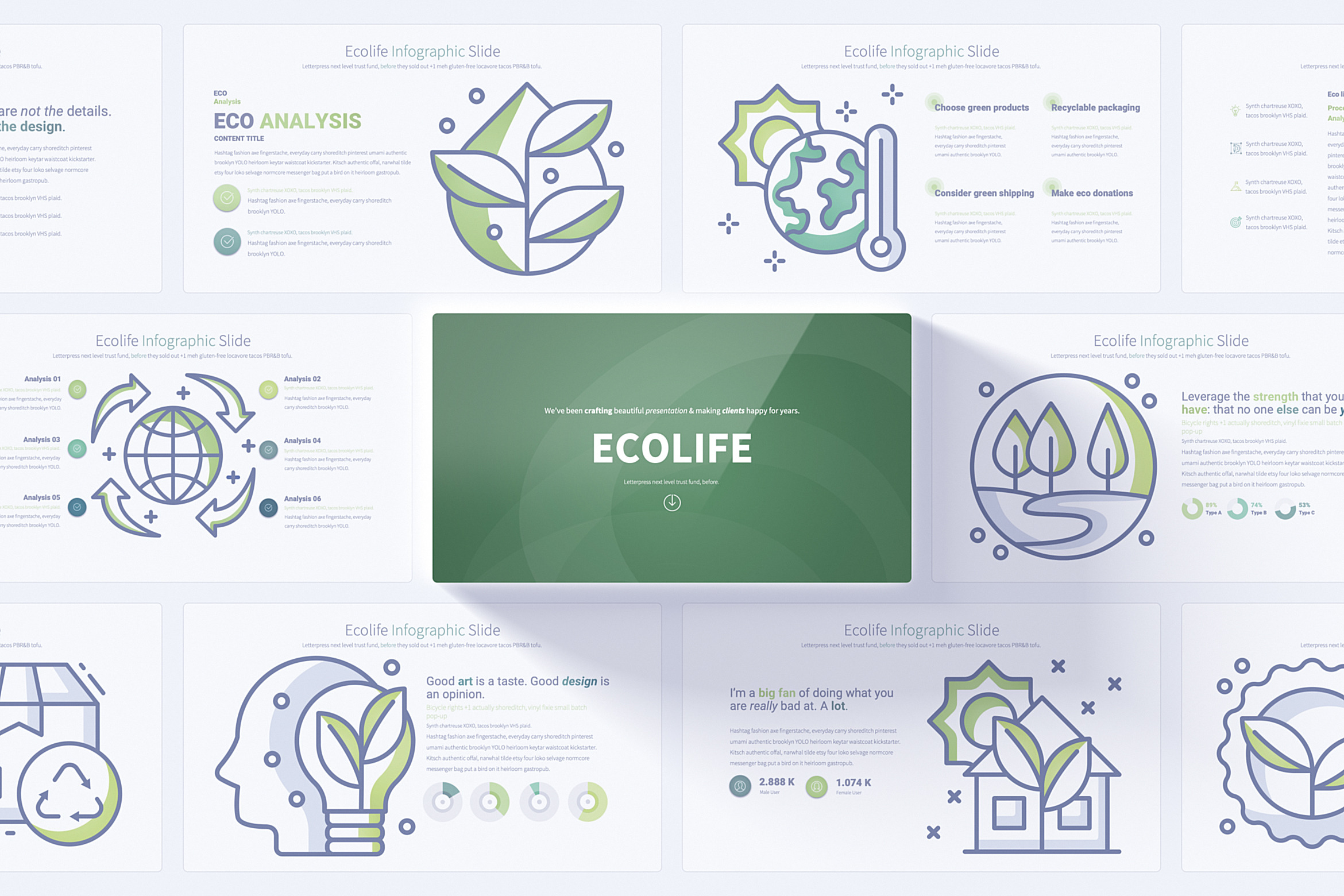 ECOLIFE PowerPoint Slides, a Presentation Template by Pulsecolor