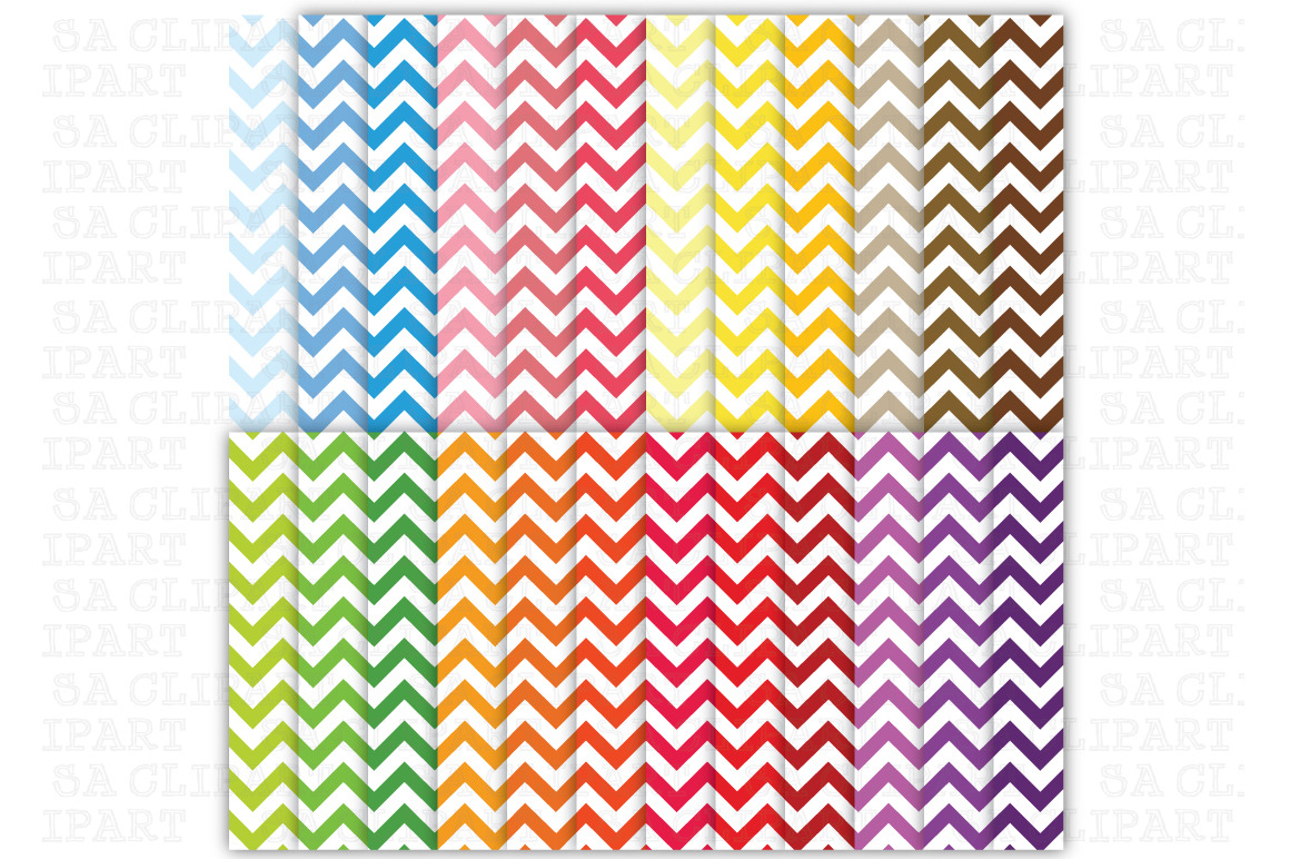 24 Chevron Digital Papers Pack, an Illustration by SA ClipArt
