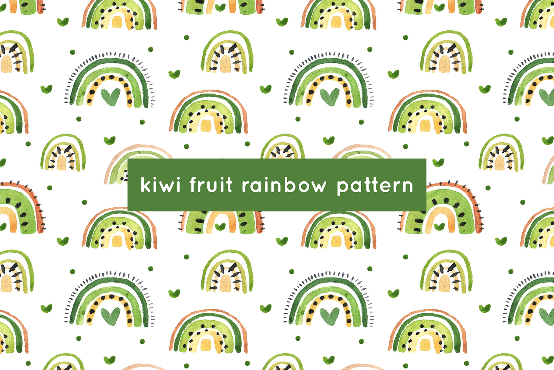 Kiwi Rainbow Seamless Pattern, a Pattern Graphic by Viaireshop