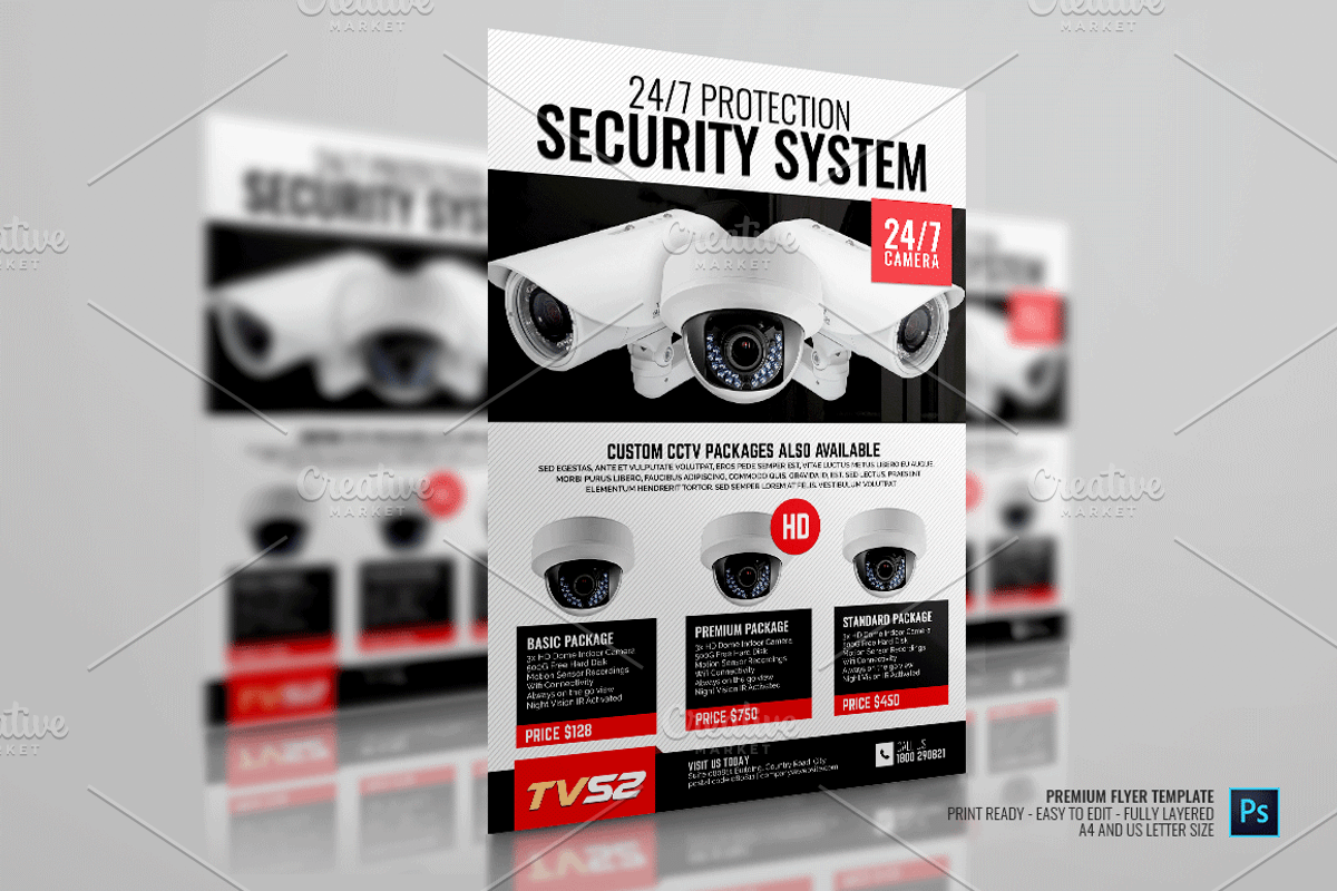 CCTV Product Flyer, a Flyer Template by PSDPixel