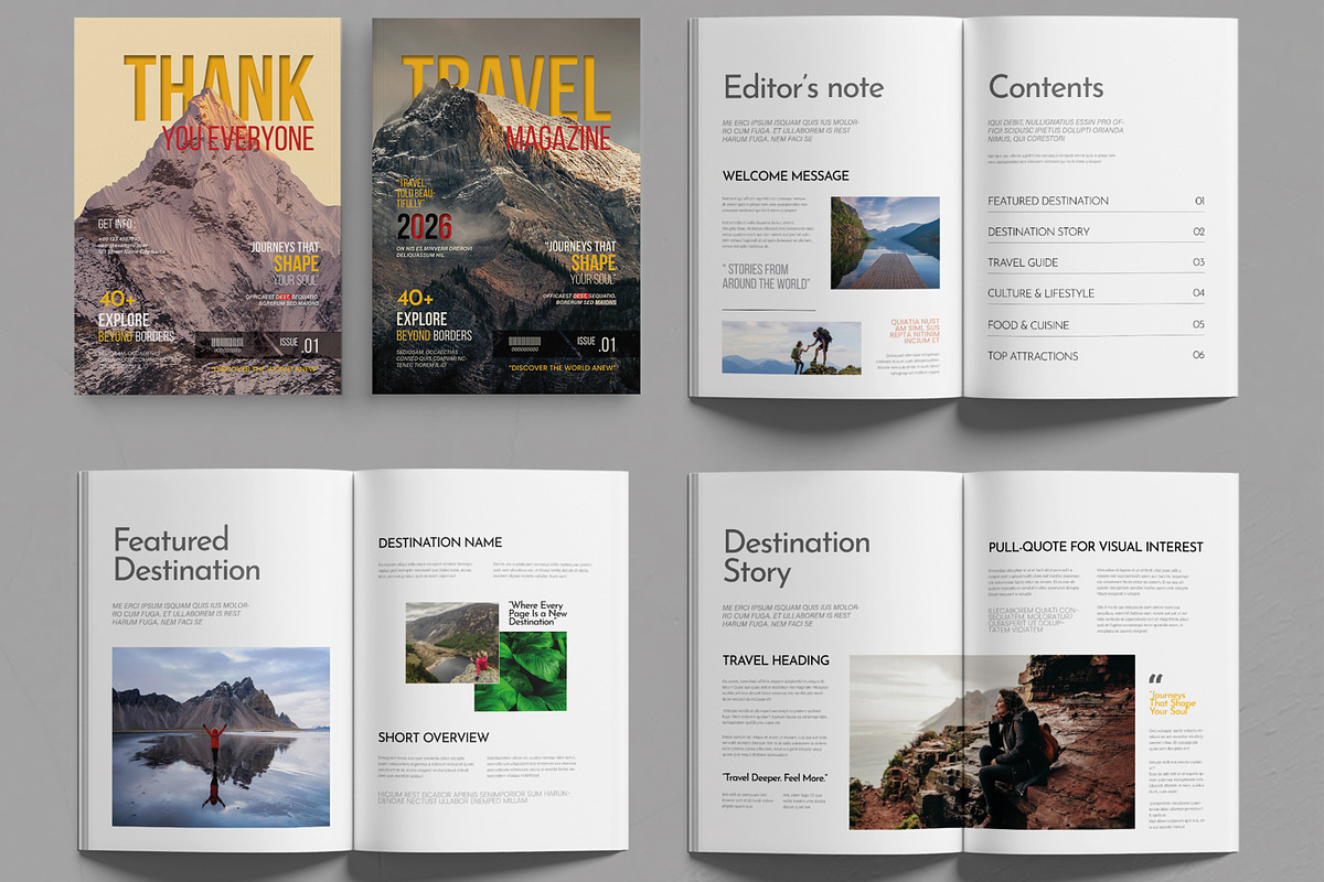 Travel Magazine Brochure Design