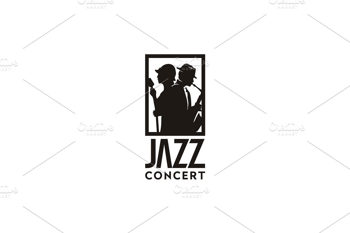 Saxophone, Singing, Jazz Music Logo, a Branding & Logo Template by Enola99d