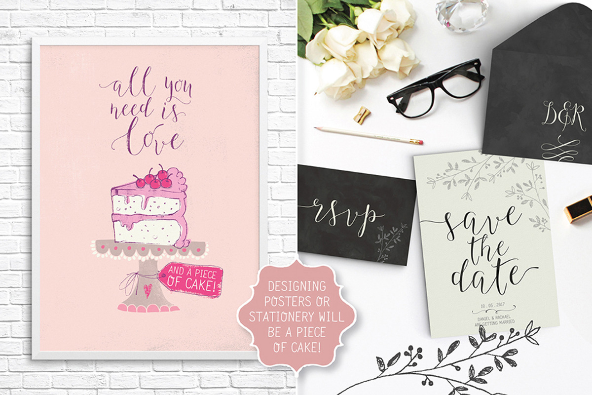 Salt & Pepper font duo, a Script Font by Lisa Glanz