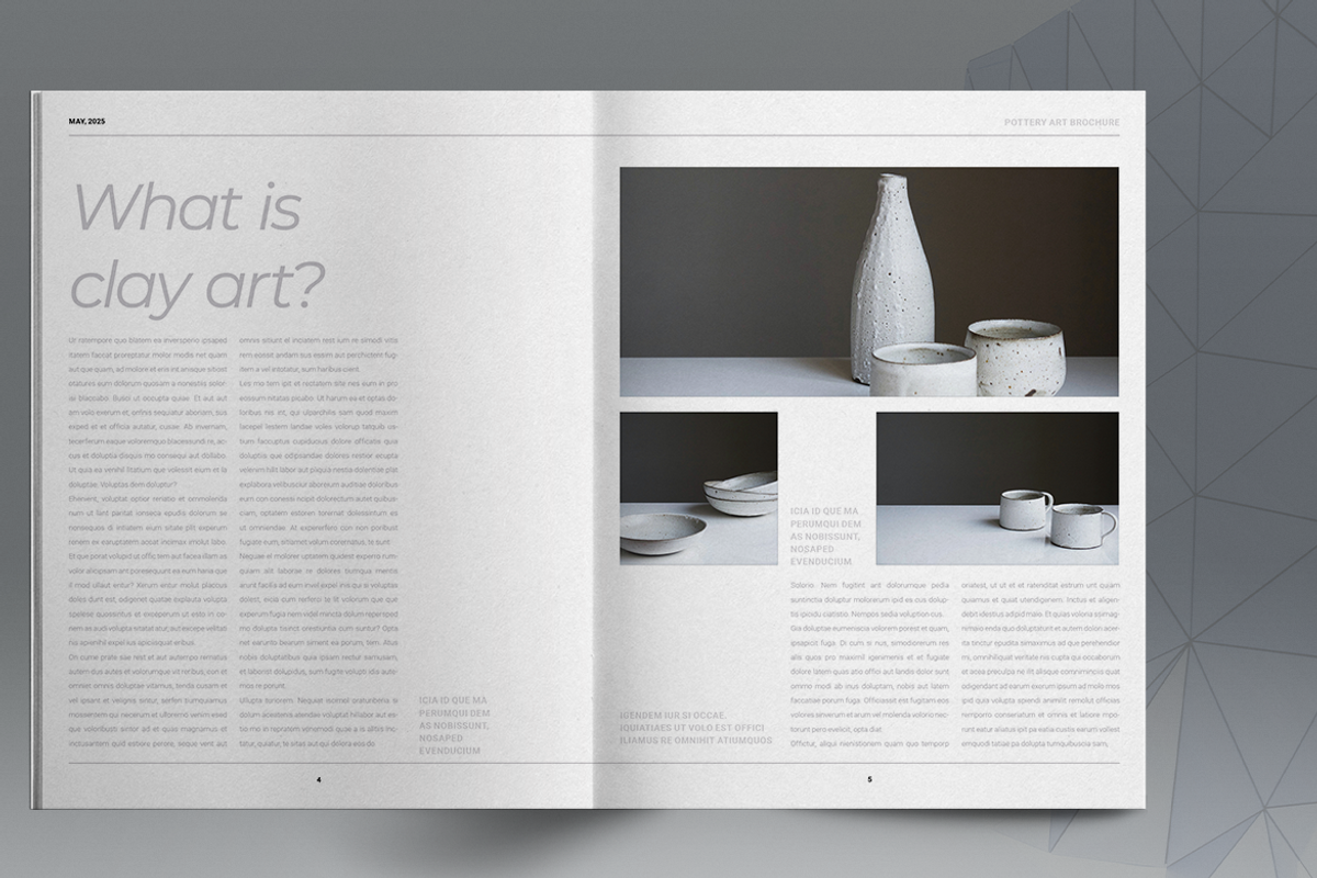Pottery Art Brochure Template, a Brochure Template by Boris Cupac