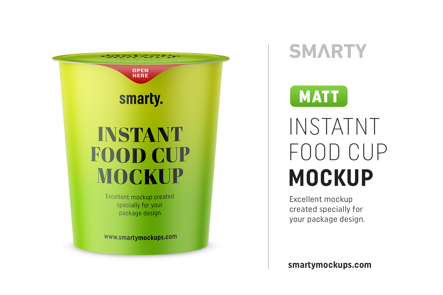 Instant food cup mockup, a Cups & Container Mockup by Smarty Mockups