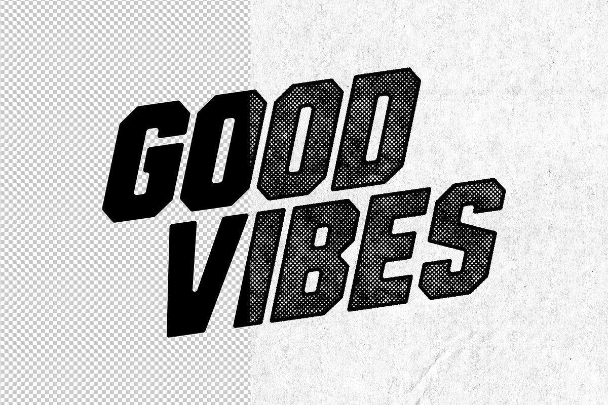 Halftone Stamp Logo Effect, a Layer Style Add-On by Design Squad