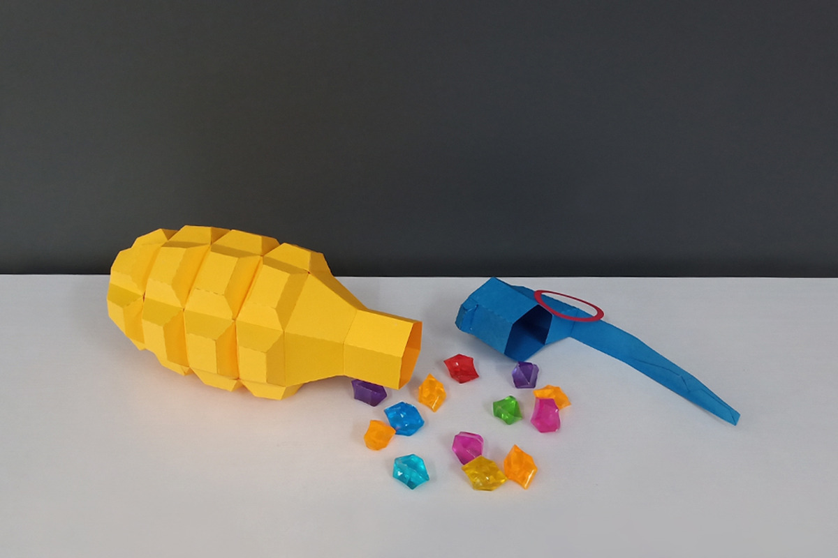 DIY Hand Grenade - 3d papercraft, a Templates & Theme by PAPER amaze