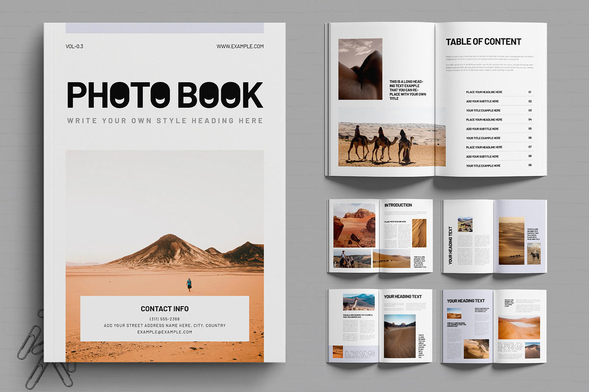 Minimal Photo Book Magazine Layout