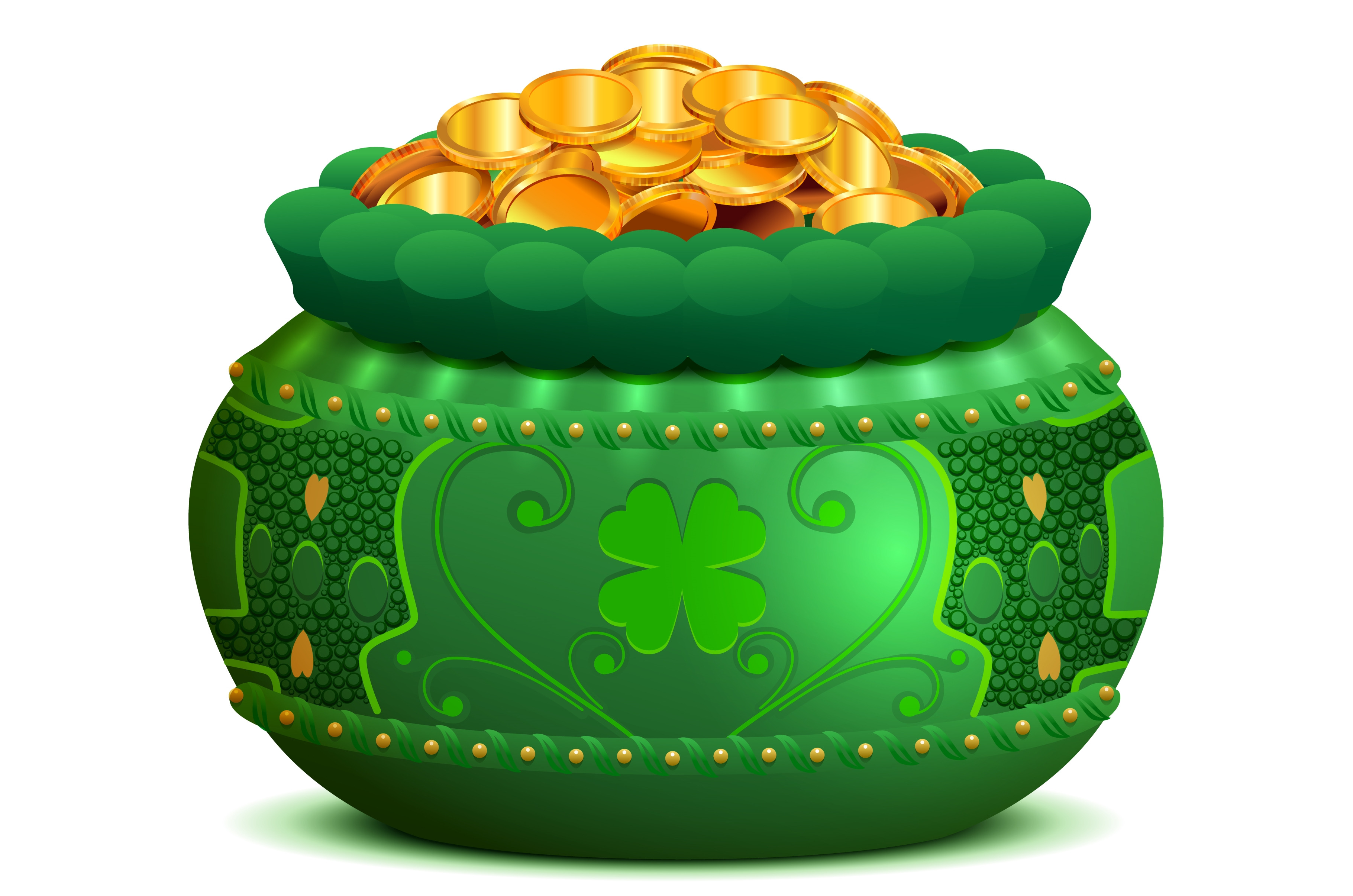 St patricks day pot full of gold, an Object Graphic by orensila