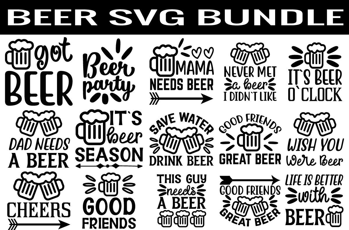 beer svg bundle, an Illustration by Mini_World | Creative Market