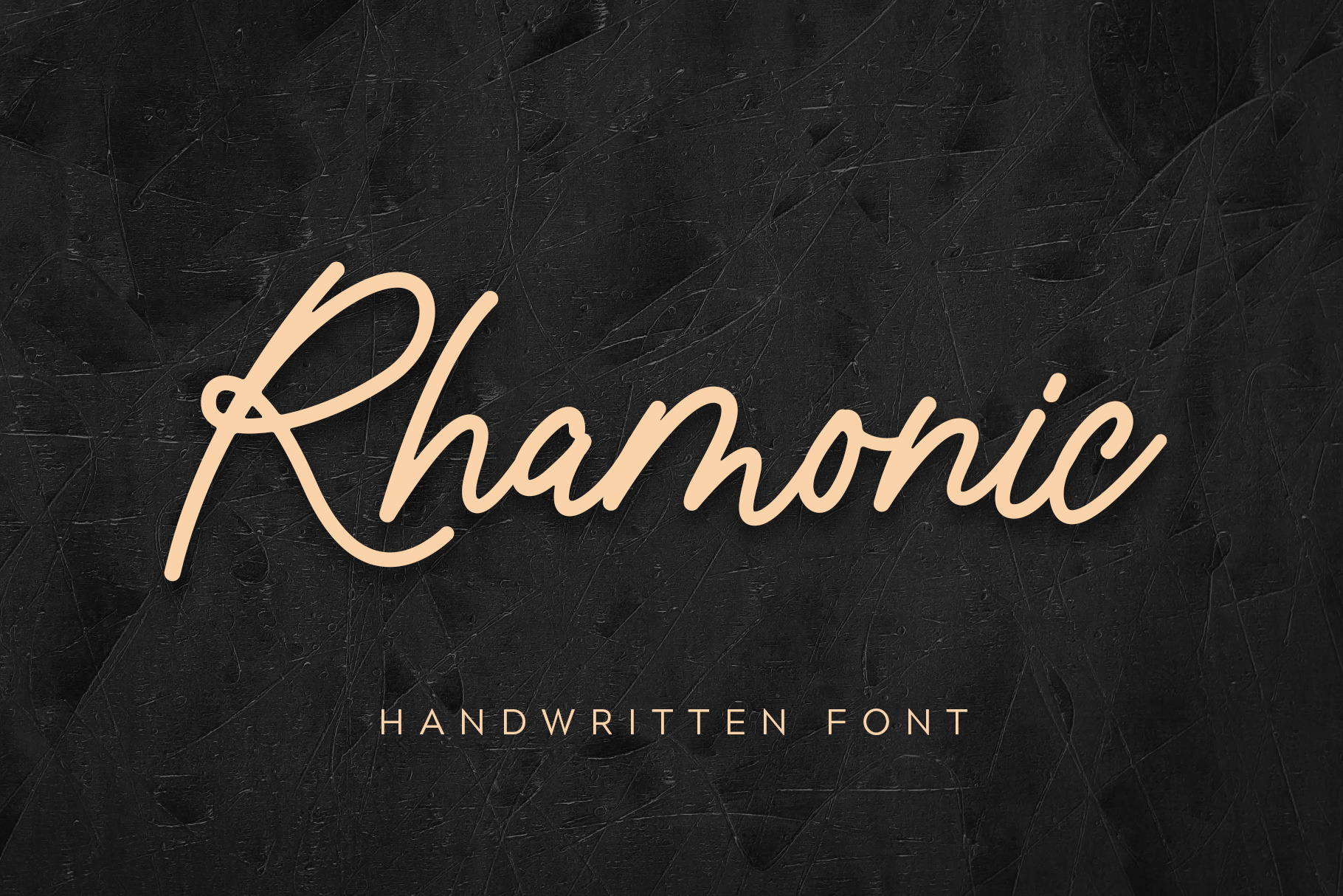 Rhamonic handwritten font, a Script Font by sancreastd.