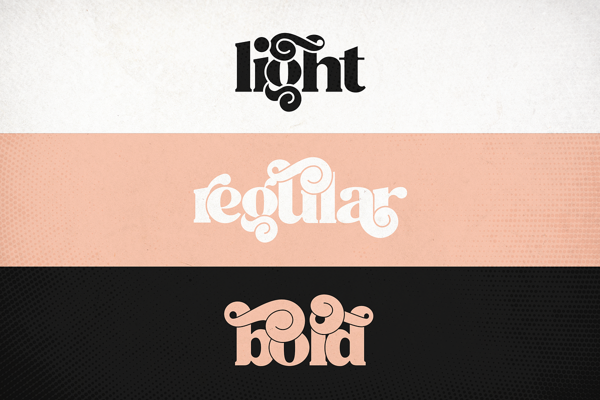 Hefton - ligature display typeface