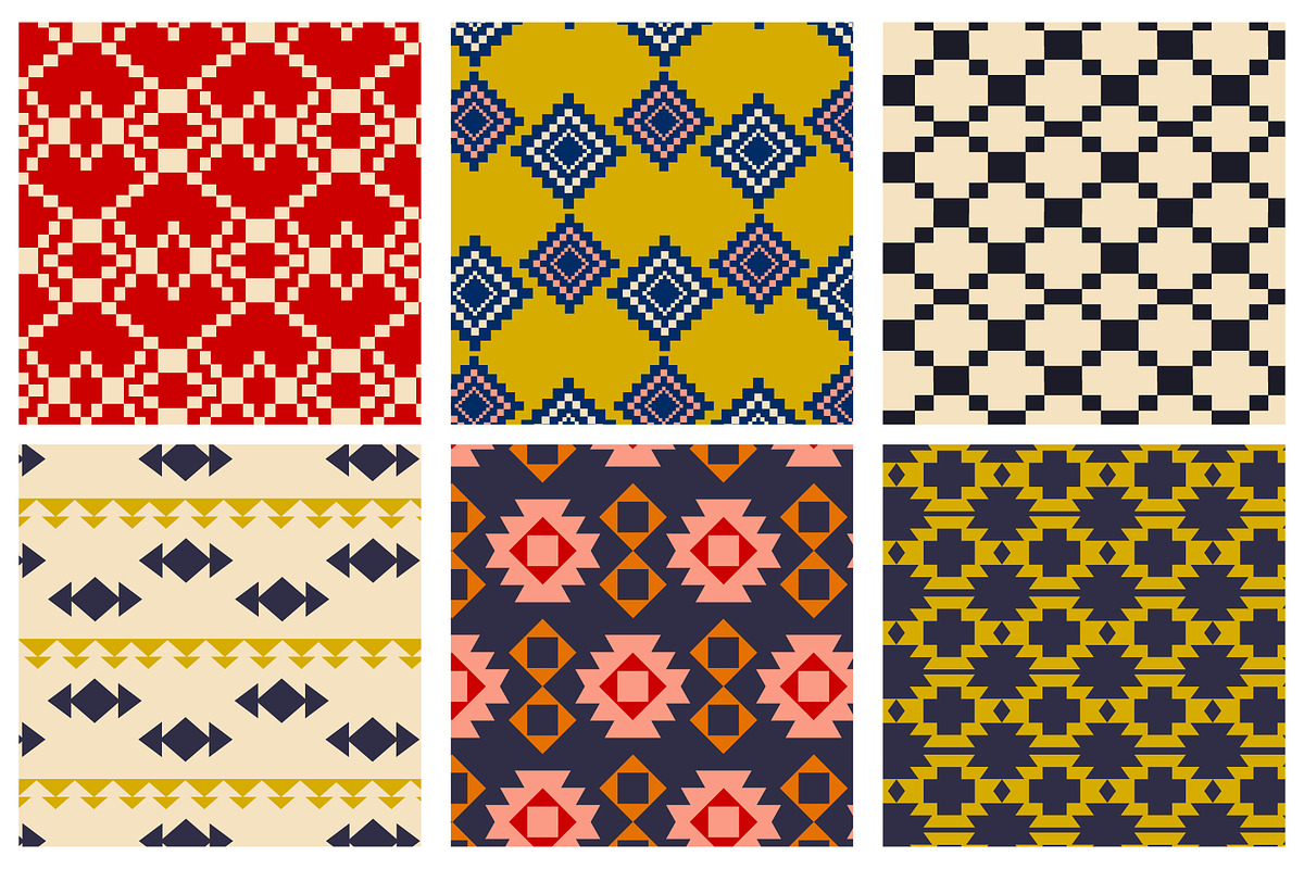 30 Southwestern Navajo Patterns Pack, a Pattern Graphic by Katrinelly
