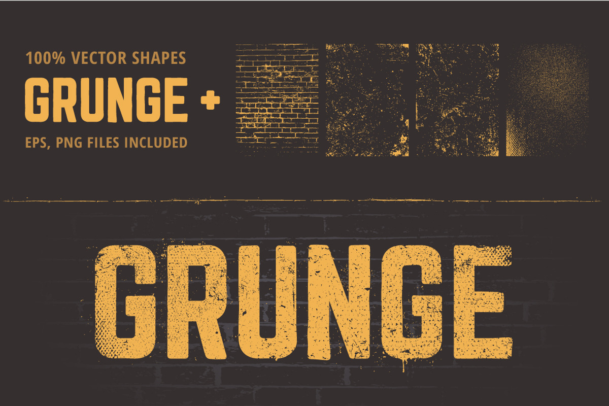 Grunge Textures Vector Pack, a Texture Graphic by Vecster