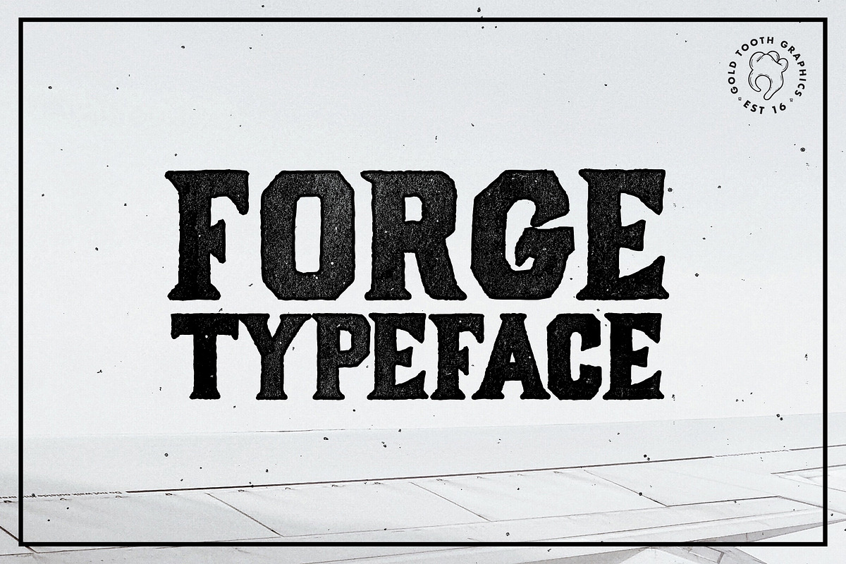 Forge Typeface, a Serif Font by Outback Design Co. | font forge, forged ...