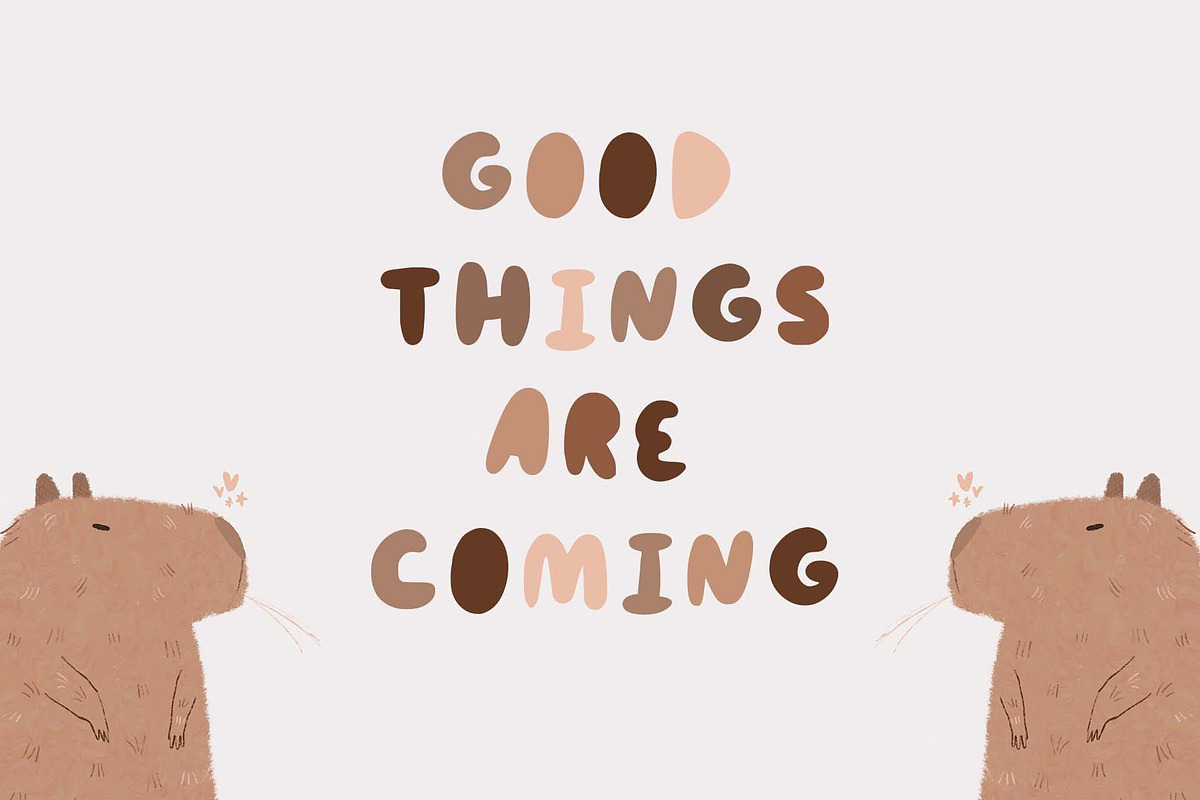 Capybara Font - Bubble Font