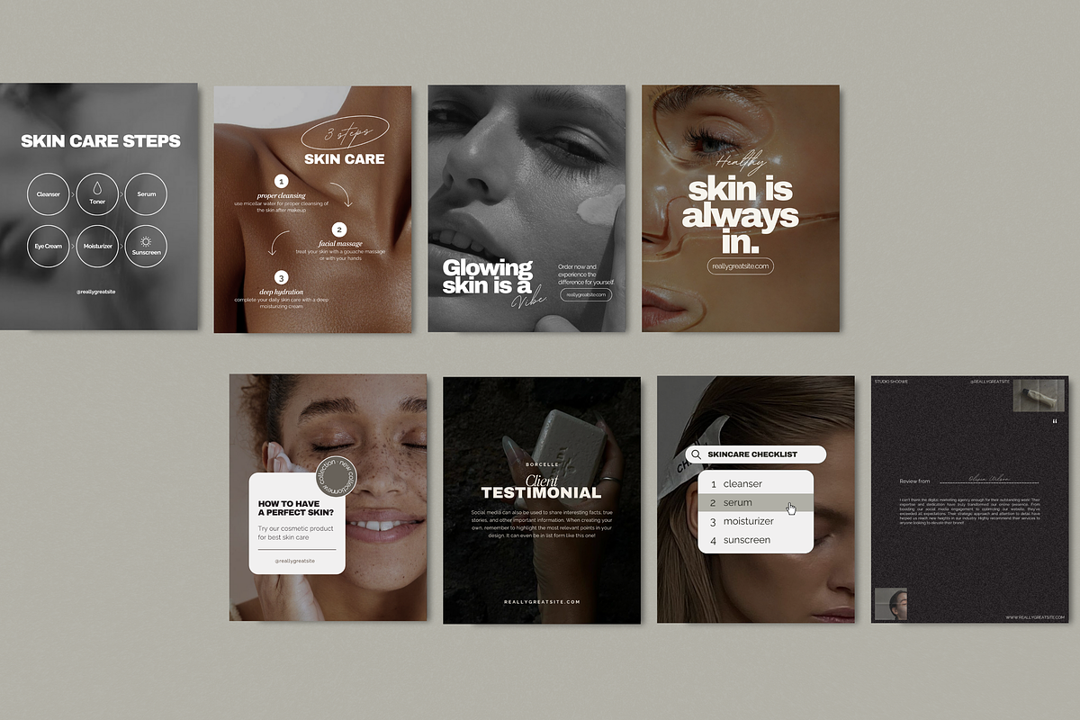 Luxury Skincare Instagram Template | Creative Market