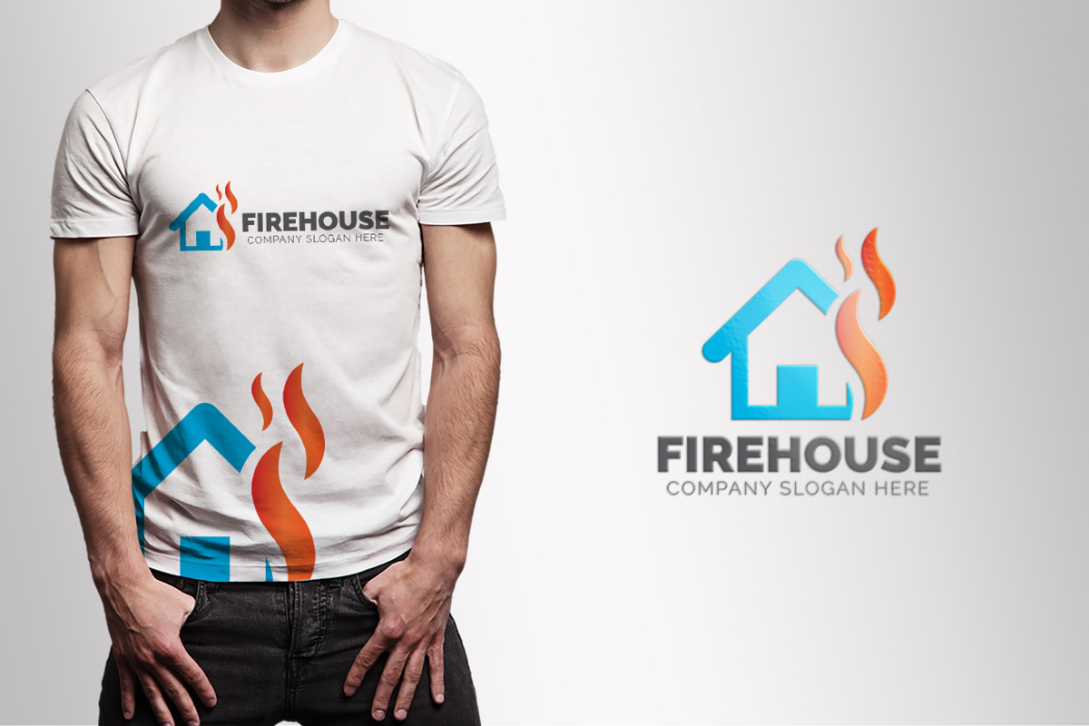 Fire House Logo, a Branding & Logo Template by essegraphic