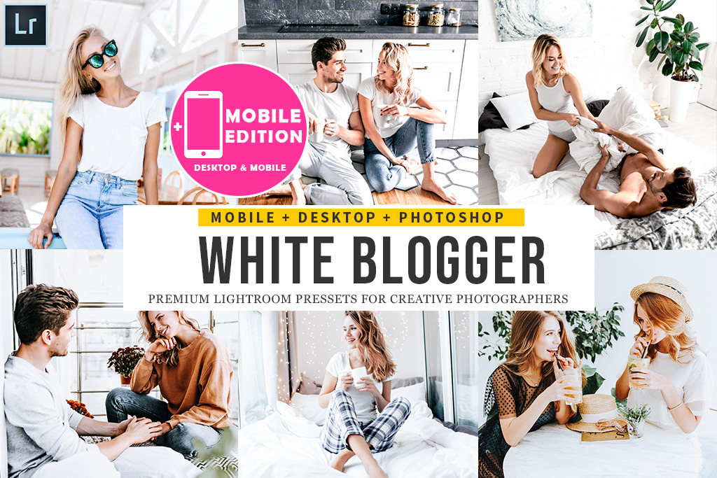 White Blogger Lightroom Presets, an Action Add-On by Presetsh.com