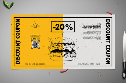 Fast food restaurant gift card, a Card Template by Tzochko