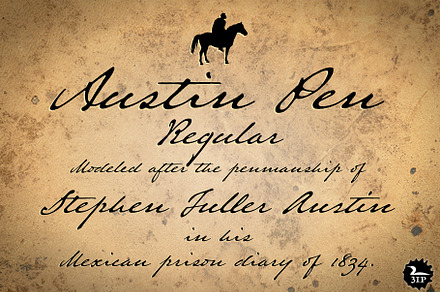 Austin Pen, an 1800s script font.