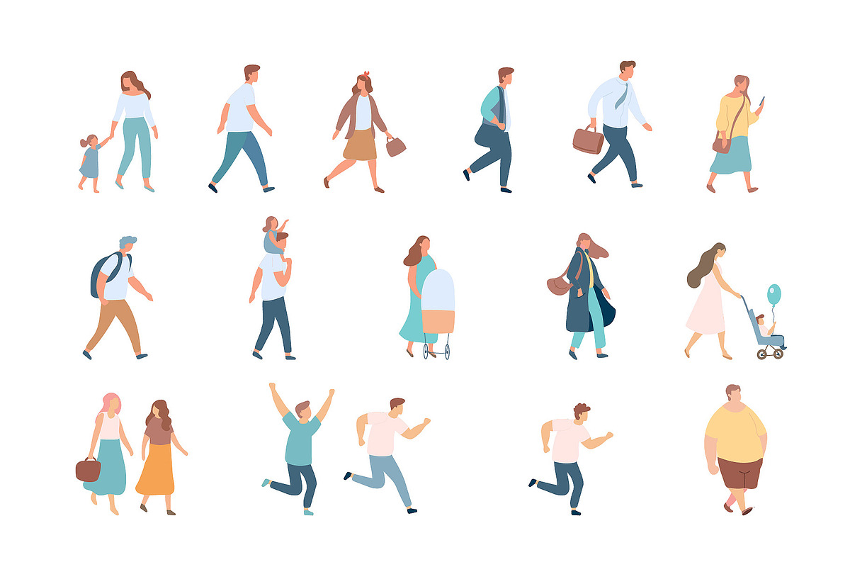 Male and female vector characters, a Person Illustration by Vector_Art ...