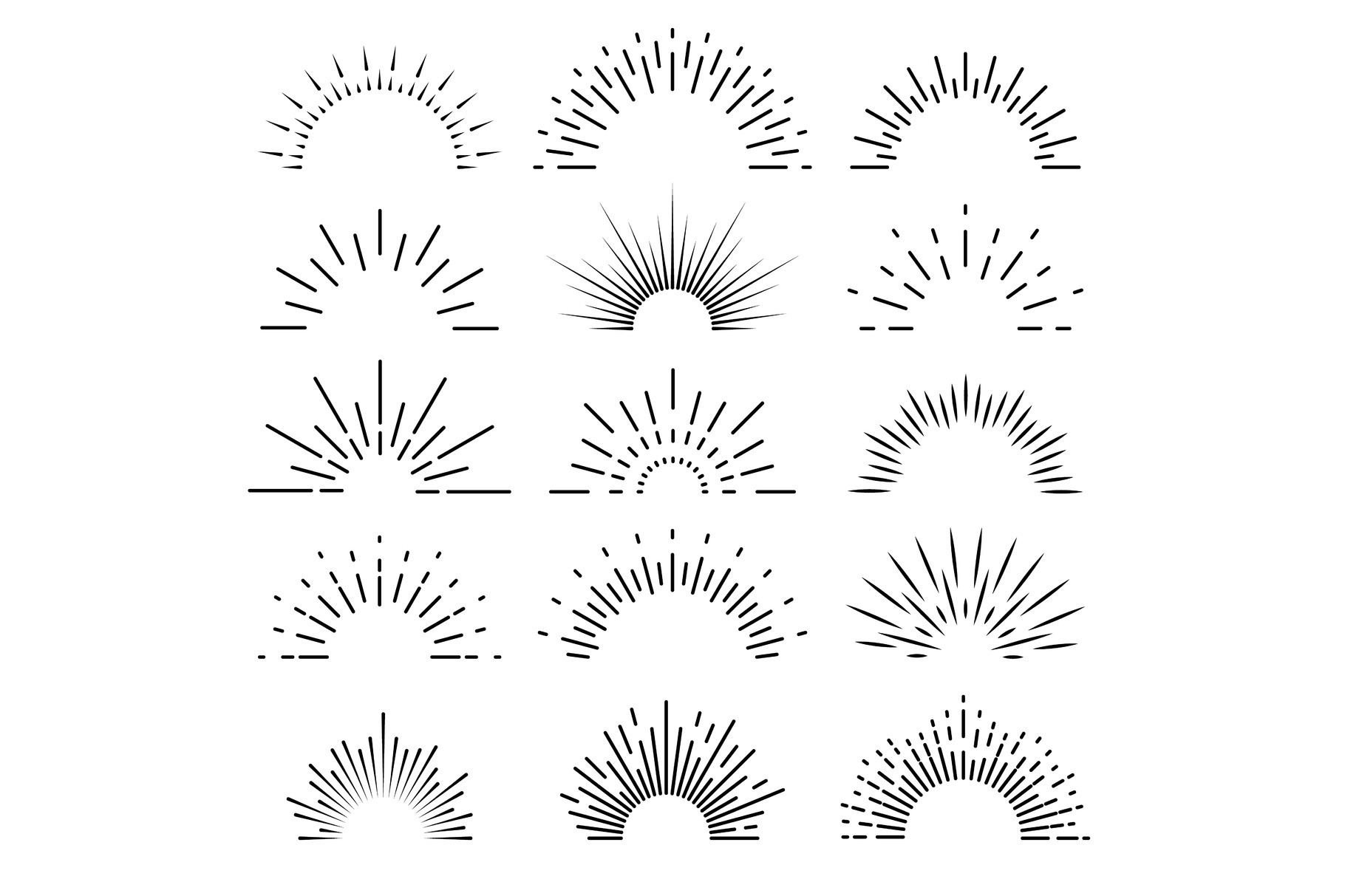 Retro sunburst. Sunrise rays light, an Illustration by YummyBuum